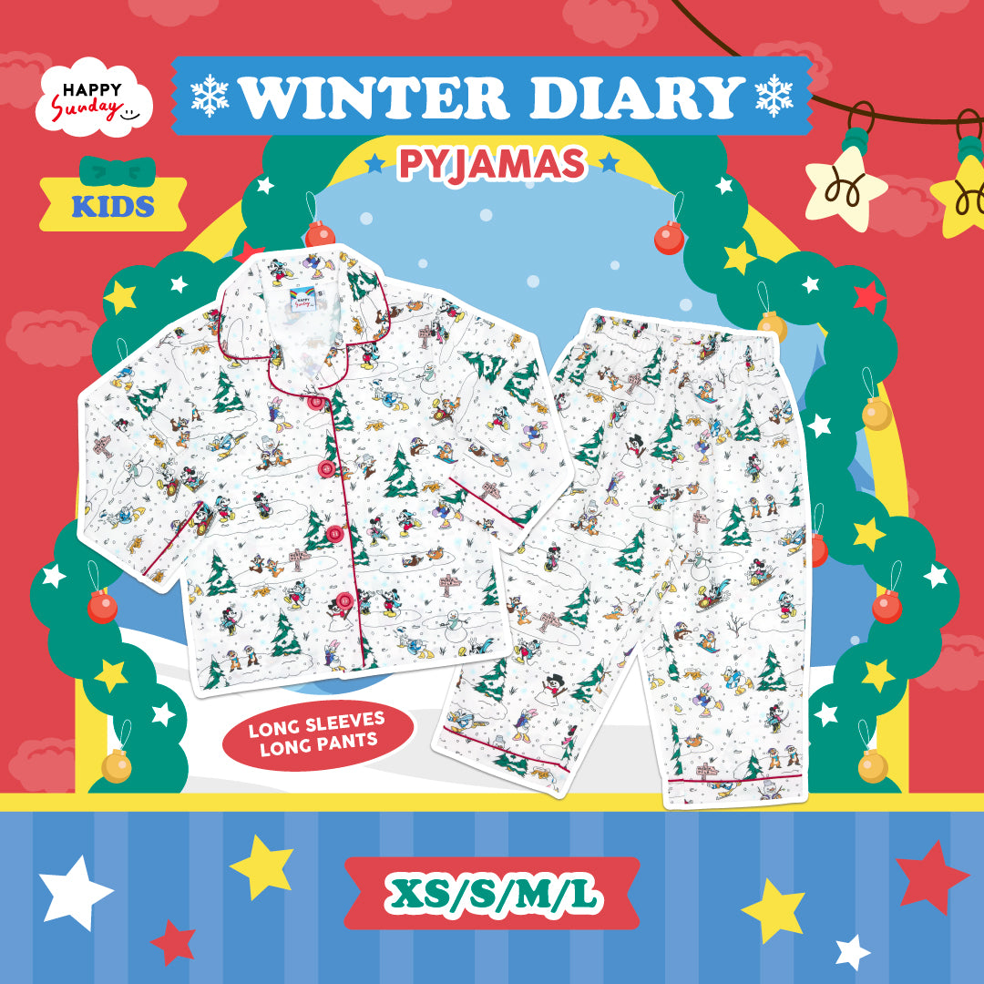 [KIDS] WINTER DIARY PYJAMAS – happysundaystore