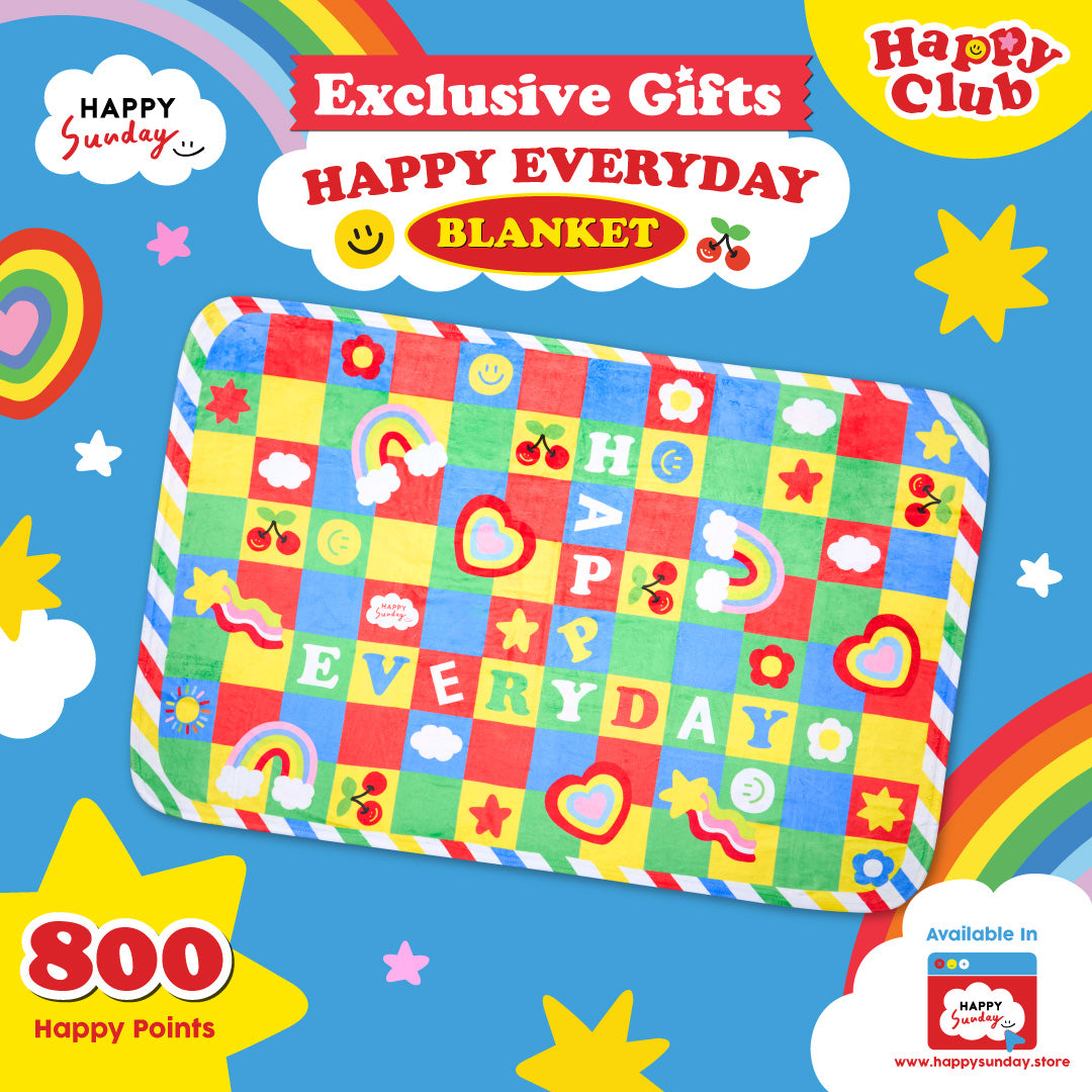 (800 Happy Points) ผ้าห่ม HAPPY EVERYDAY BLANKET – happysundaystore