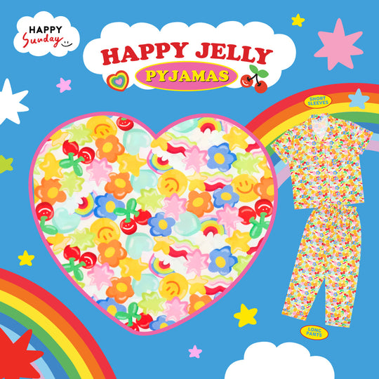 (1,000 Happy Points) [Chubby size] ชุดนอน HAPPY JELLY PYJAMAS ...